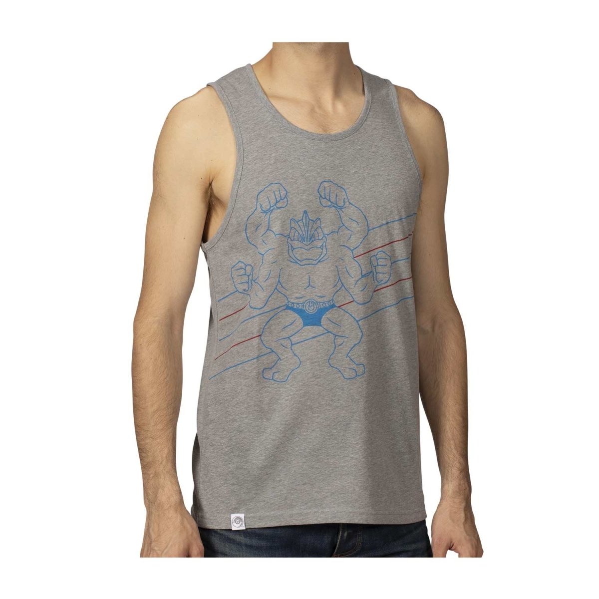 Machamp Pokémon Sports Heather Gray Fitted Tank Top - Men | Pokémon ...