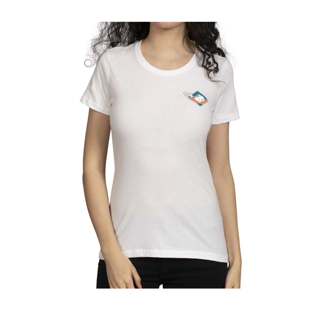 Running Pikachu Pokémon Sports White Fitted Crew Neck T-Shirt - Women ...
