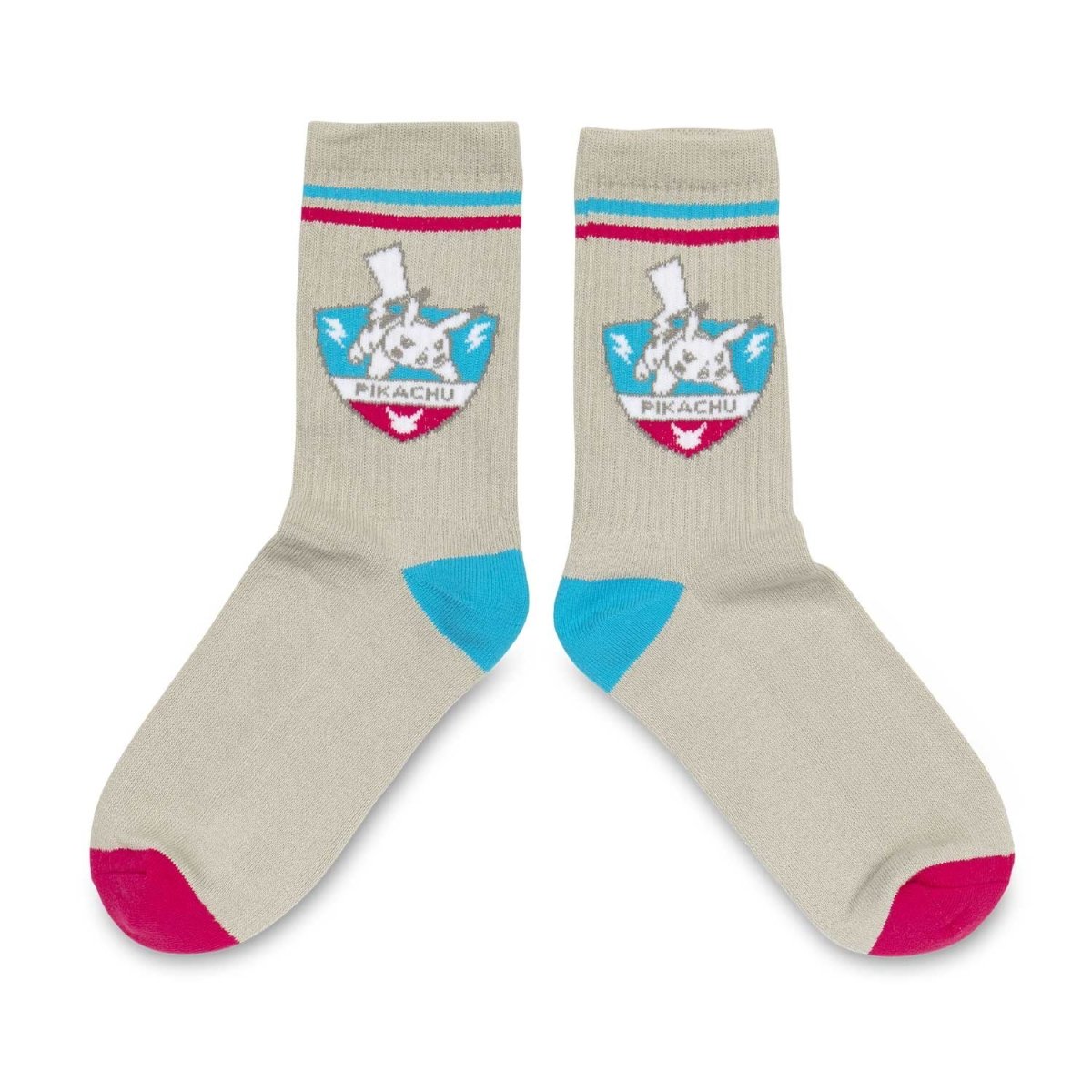 Pikachu Pokémon Sports Gray Athletic Socks (One Size-Adult) | Pokémon ...
