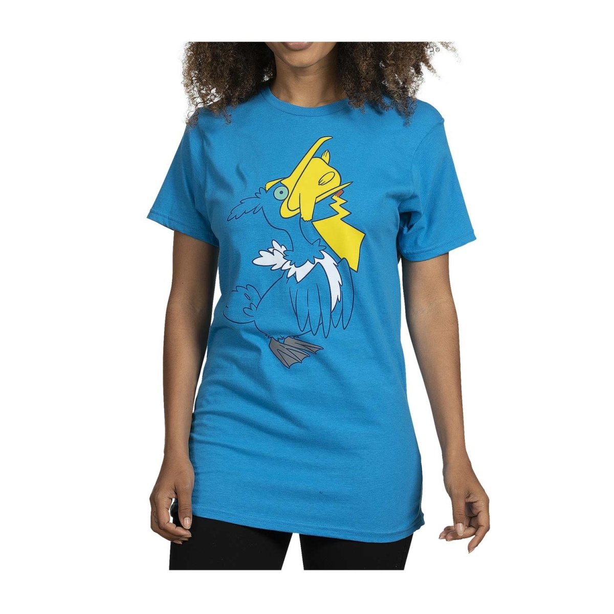 Pikachu & Cramorant (Gorging Form) Cobalt Relaxed Fit Crew Neck T-Shirt ...