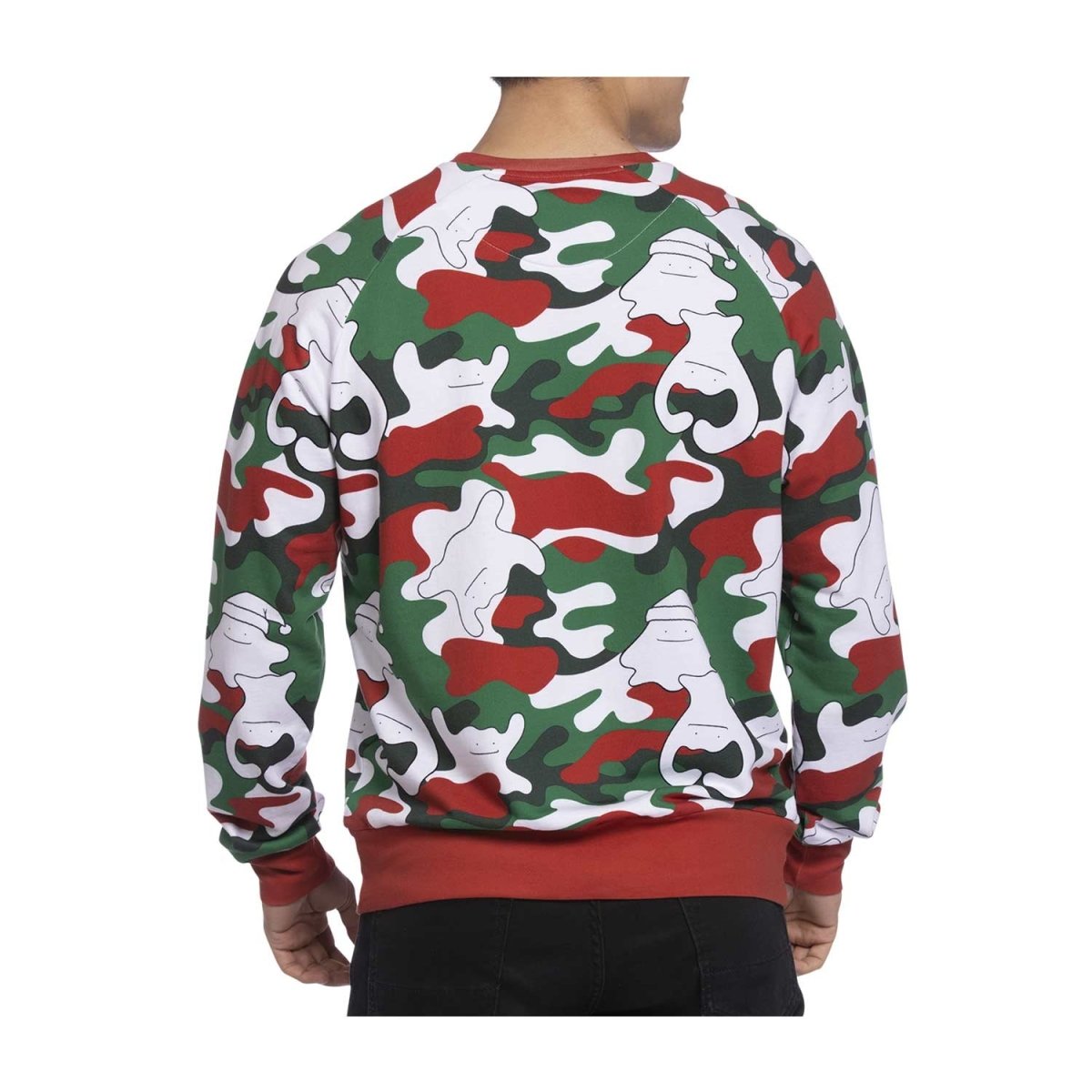 Ditto Holiday Camo Raglan Crew Neck Sweatshirt - Adult | Pokémon Center ...