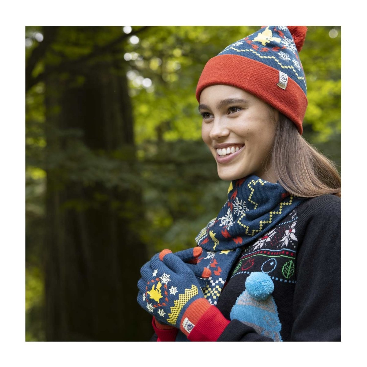 Pikachu Festive Winter Knit Beanie (One Size-Adult) | Pokémon Center ...