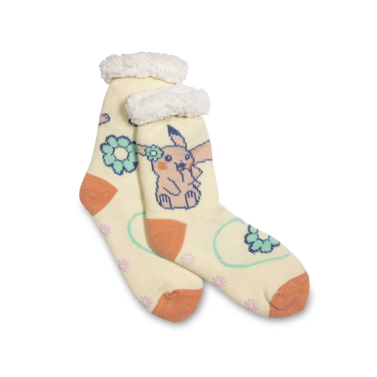 Pikachu & Mew Admiration Yellow Fleece Socks (One Size-Adult) | Pokémon ...