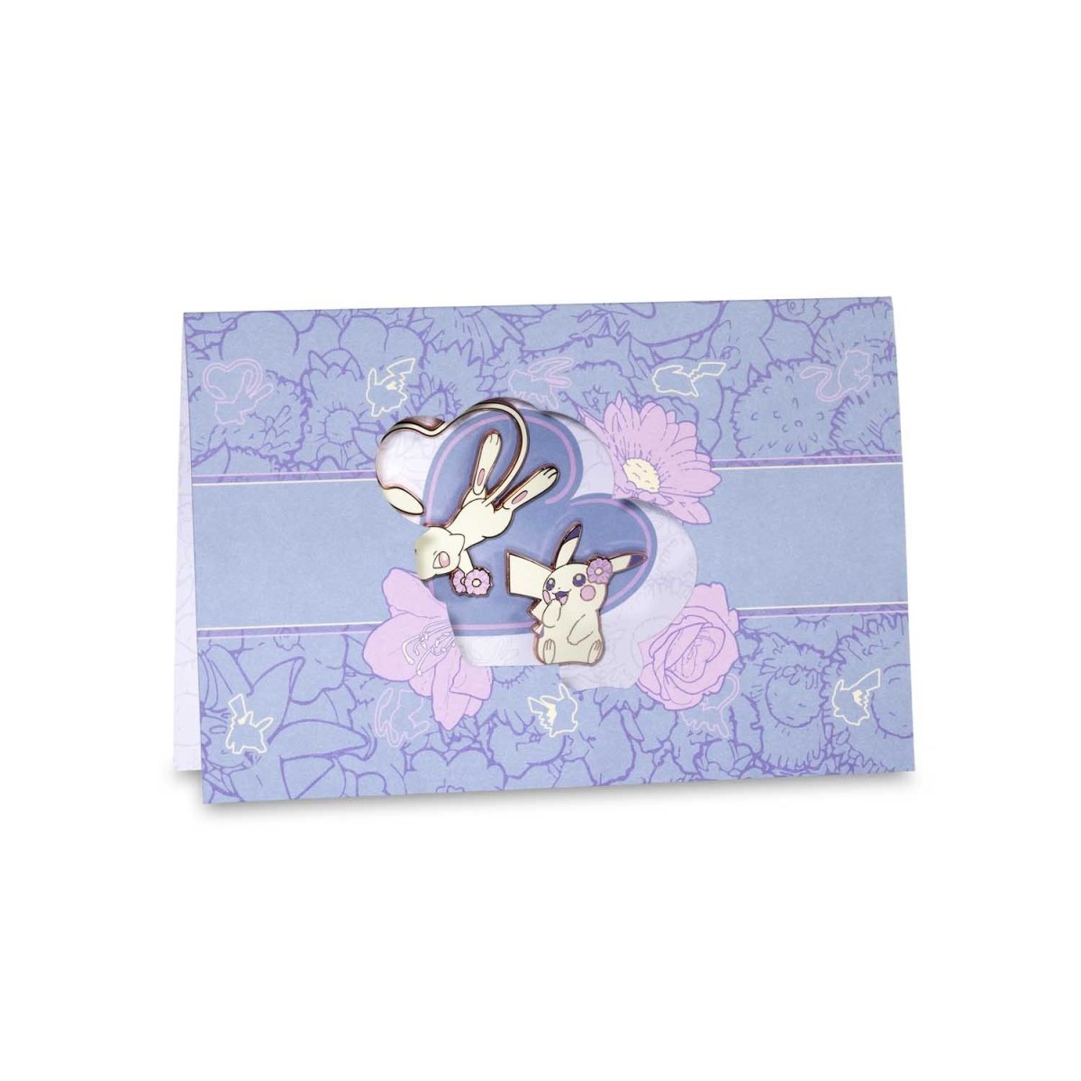Pikachu & Mew Admiration Blue Pokémon Pins & Greeting Card | Pokémon ...
