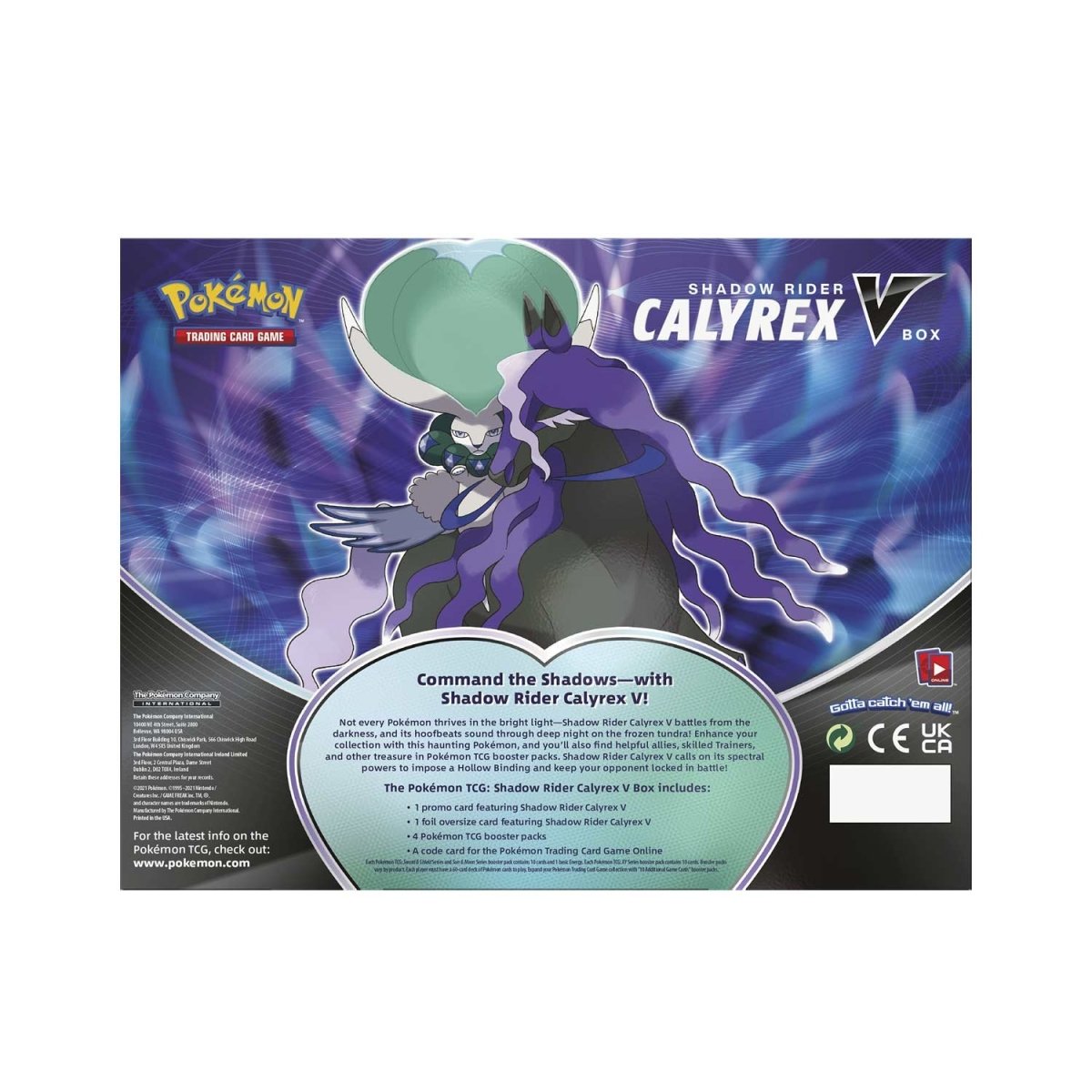 Pokémon TCG: Shadow Rider Calyrex V Box | Pokémon Center Canada ...