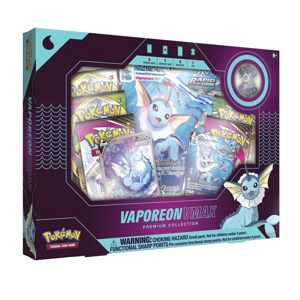 Pokémon TCG: Vaporeon VMAX Premium Collection | Pokémon Center UK ...