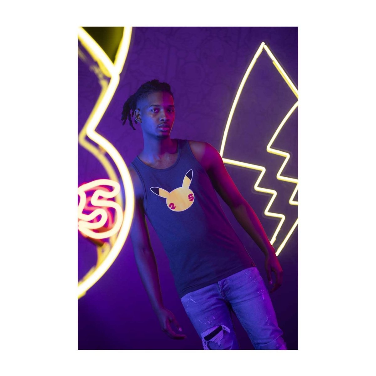 Pokémon Celebration Dark Gray Fitted Tank Top - Men | Pokémon Center ...