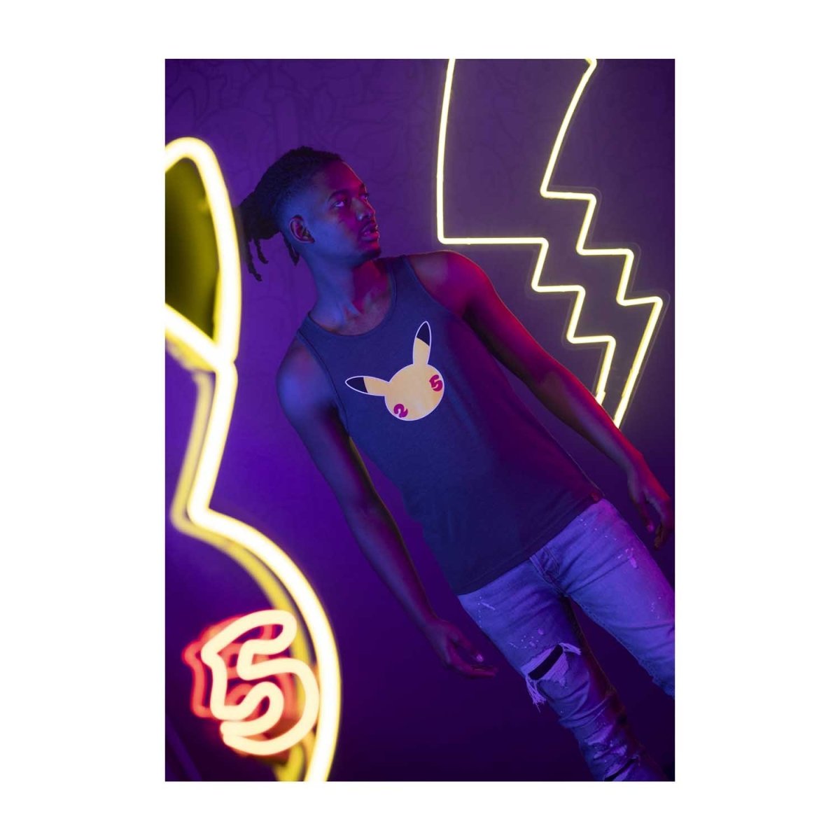 Pokémon Celebration Dark Gray Fitted Tank Top - Men | Pokémon Center ...