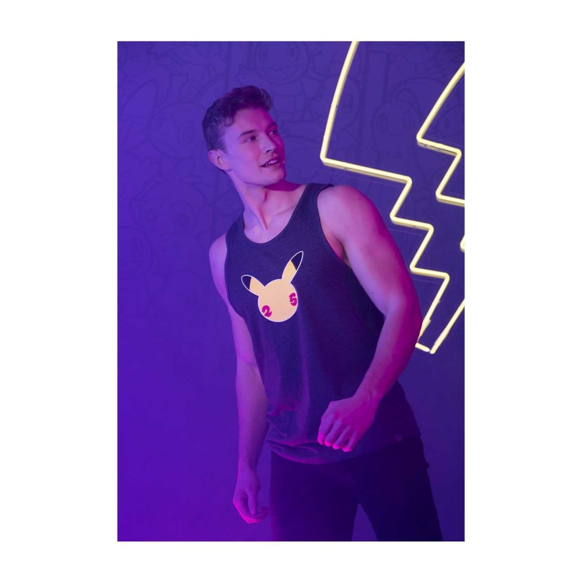 Pokémon Celebration Dark Gray Fitted Tank Top - Men | Pokémon Center ...