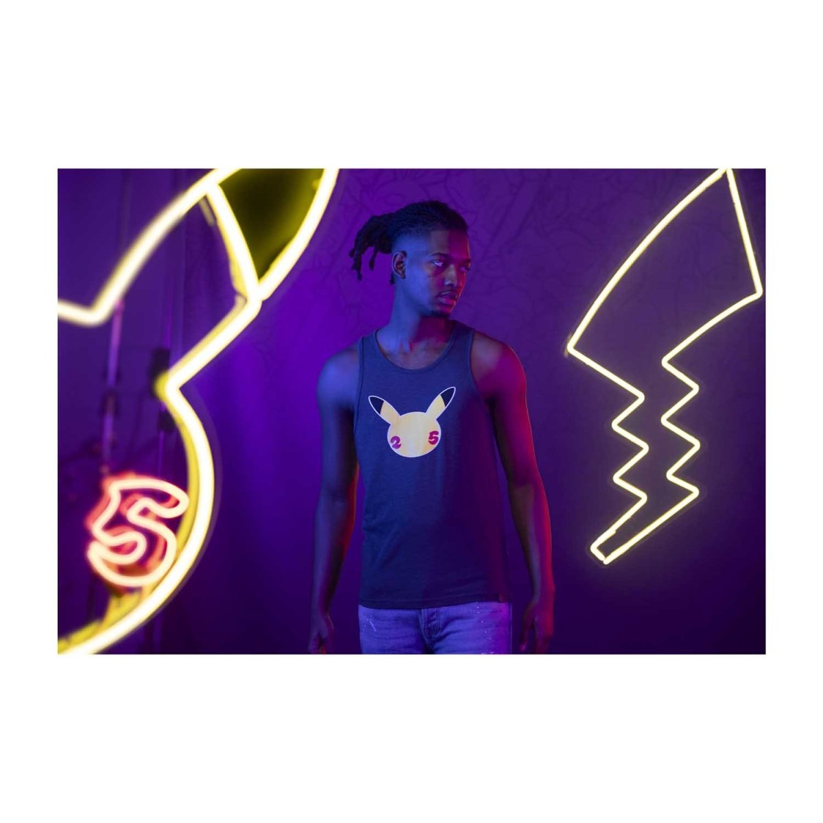 Pokémon Celebration Dark Gray Fitted Tank Top - Men | Pokémon Center ...