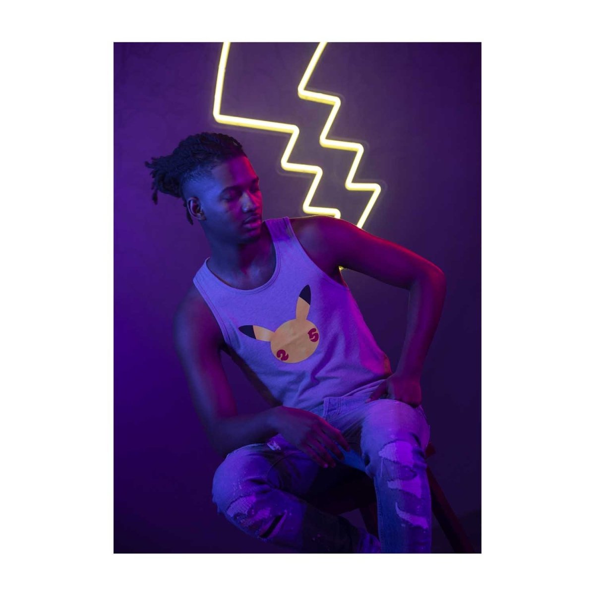 Pokémon Celebration Heather Gray Fitted Tank Top - Men | Pokémon Center ...