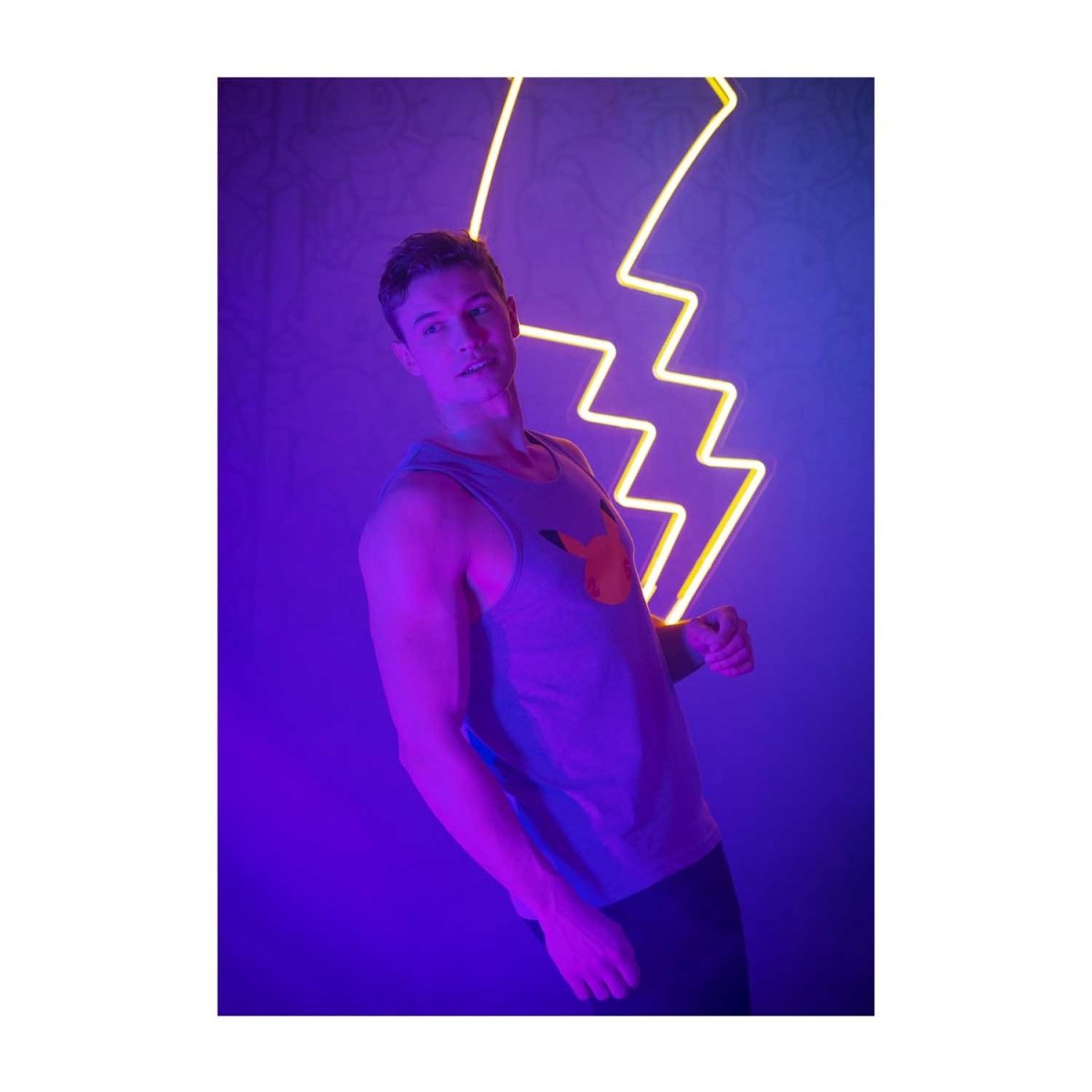 Pokémon Celebration Heather Gray Fitted Tank Top - Men | Pokémon Center ...