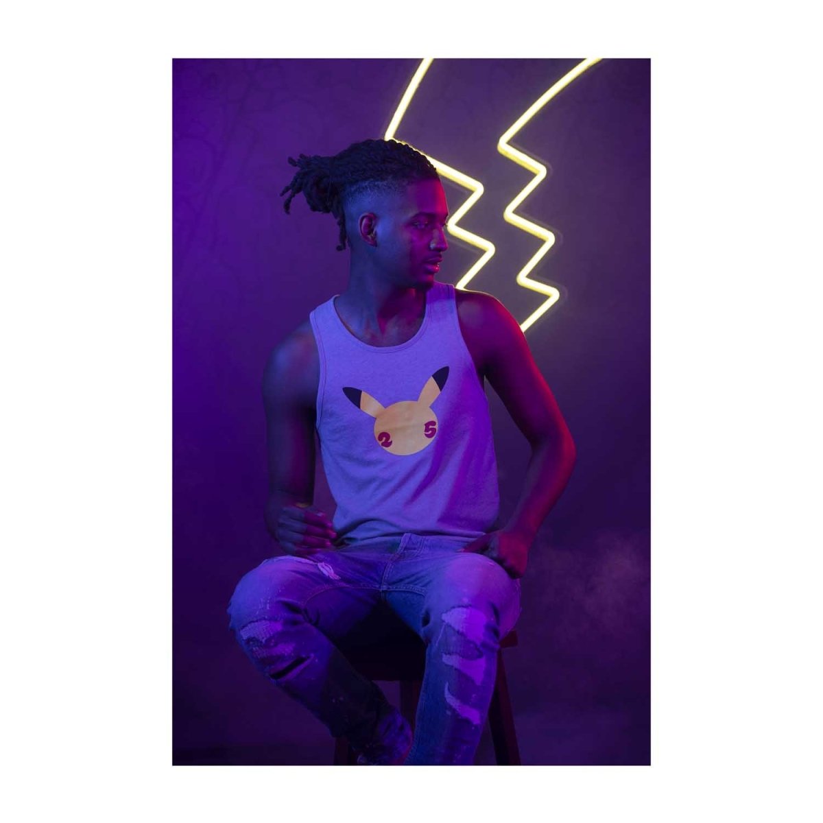 Pokémon Celebration Heather Gray Fitted Tank Top - Men | Pokémon Center ...