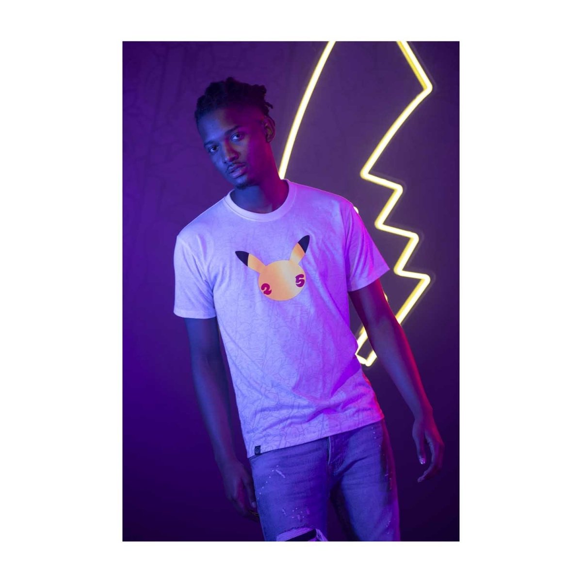 Pokémon Celebration White Allover-Print T-Shirt - Adult | Pokémon ...