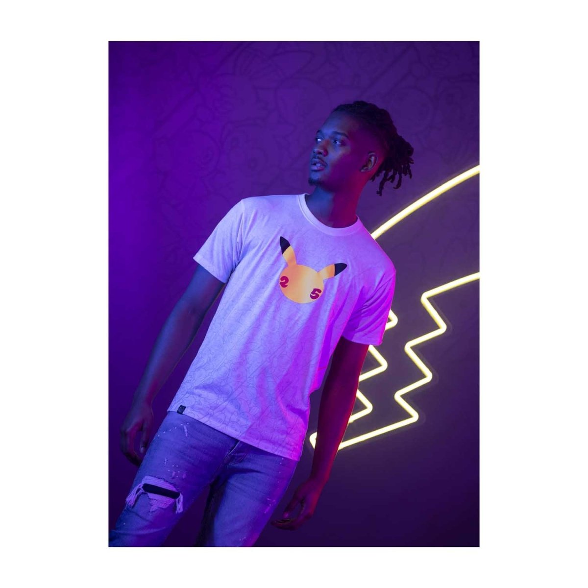 Pokémon Celebration White Allover-Print T-Shirt - Adult | Pokémon ...