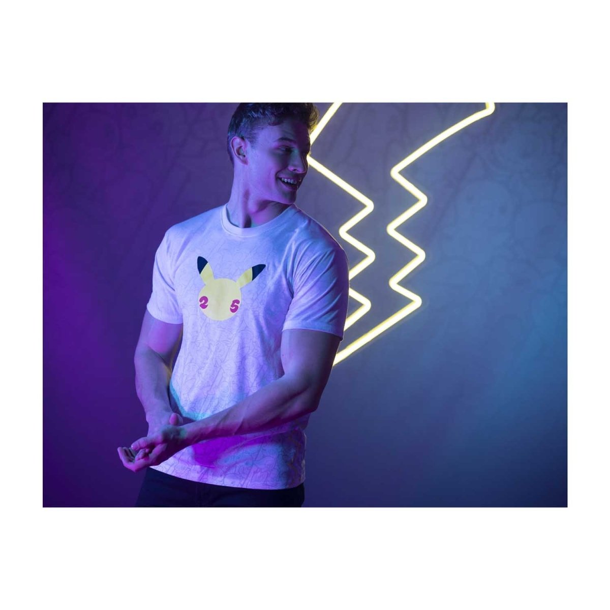 Pokémon Celebration White Allover-Print T-Shirt - Adult | Pokémon ...