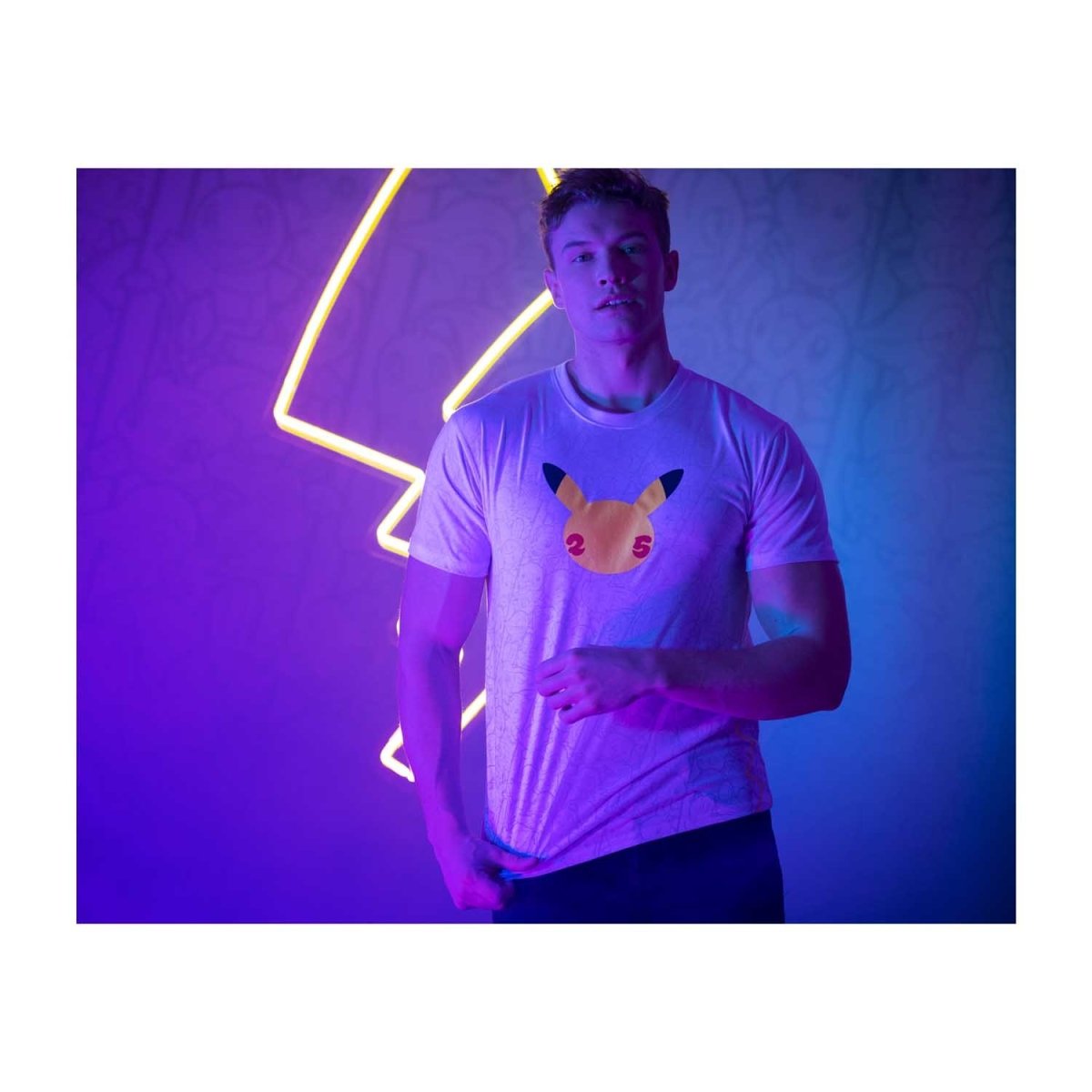 Pokémon Celebration White Allover-Print T-Shirt - Adult | Pokémon ...