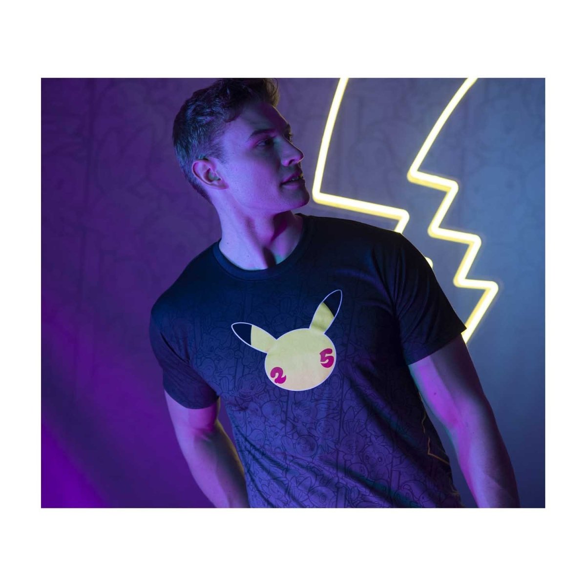 Pokémon Celebration Black Allover-Print T-Shirt - Adult | Pokémon ...