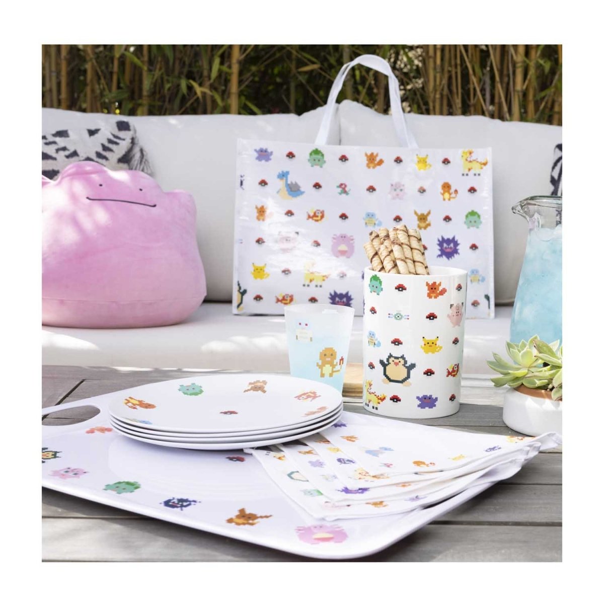 Pokémon Block Art Party Ceramic Storage Jar | Pokémon Center Official Site