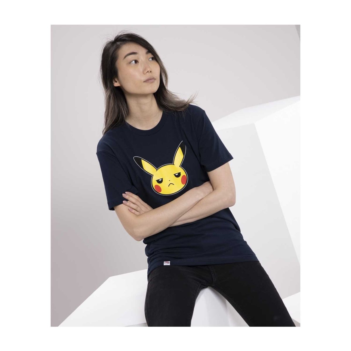 Pokémon Mood Collection: Pikachu Annoyed Fitted Crew Neck T-Shirt ...