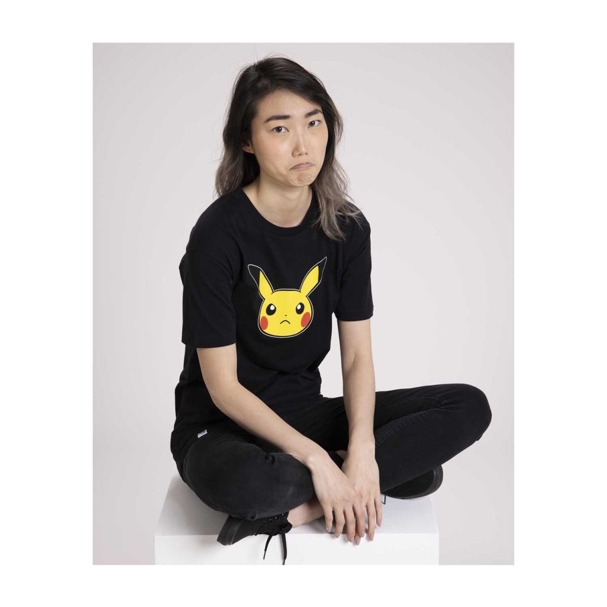 Pokémon Mood Collection: Pikachu Annoyed Fitted Crew Neck T-Shirt ...