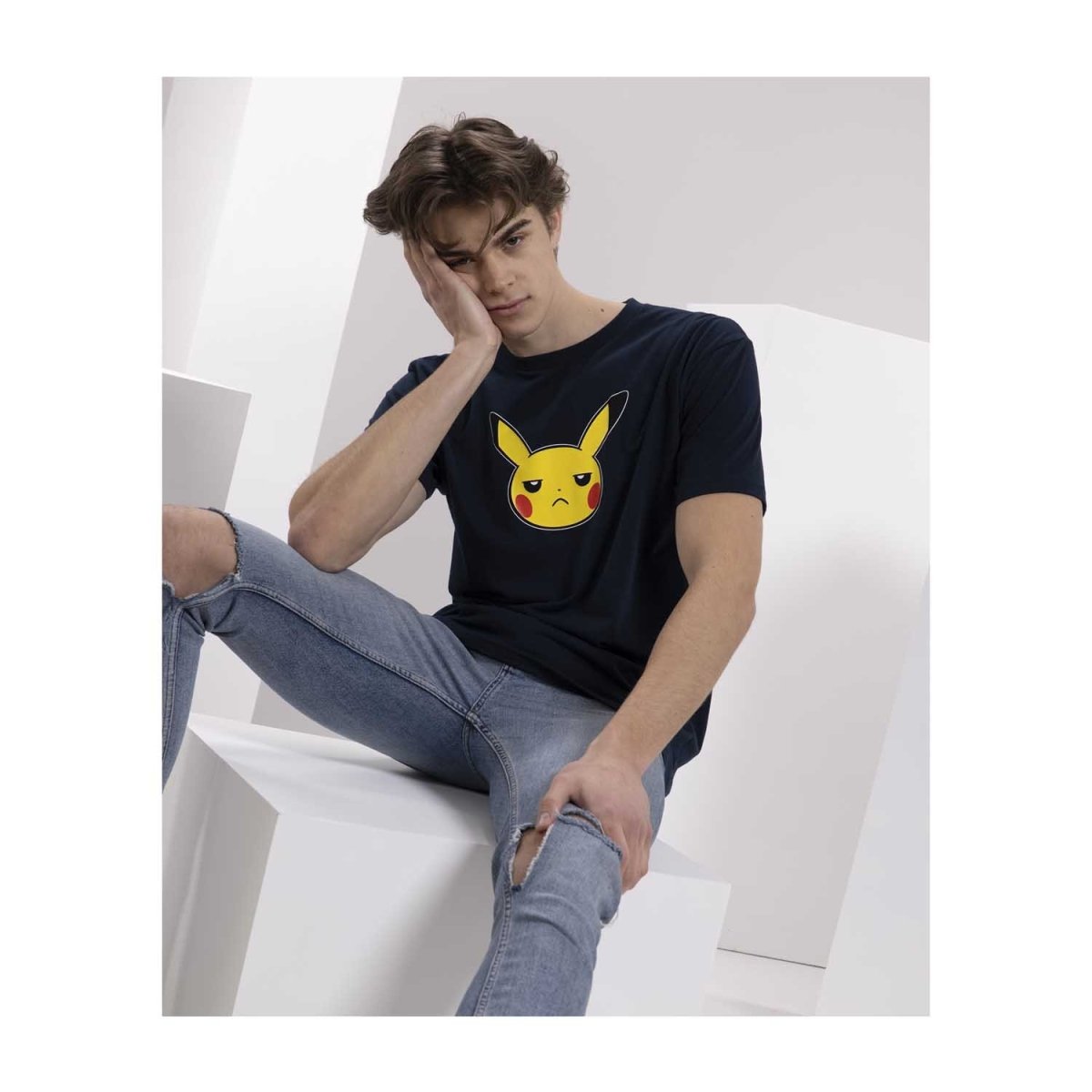 Pokémon Mood Collection: Pikachu Annoyed Fitted Crew Neck T-Shirt ...