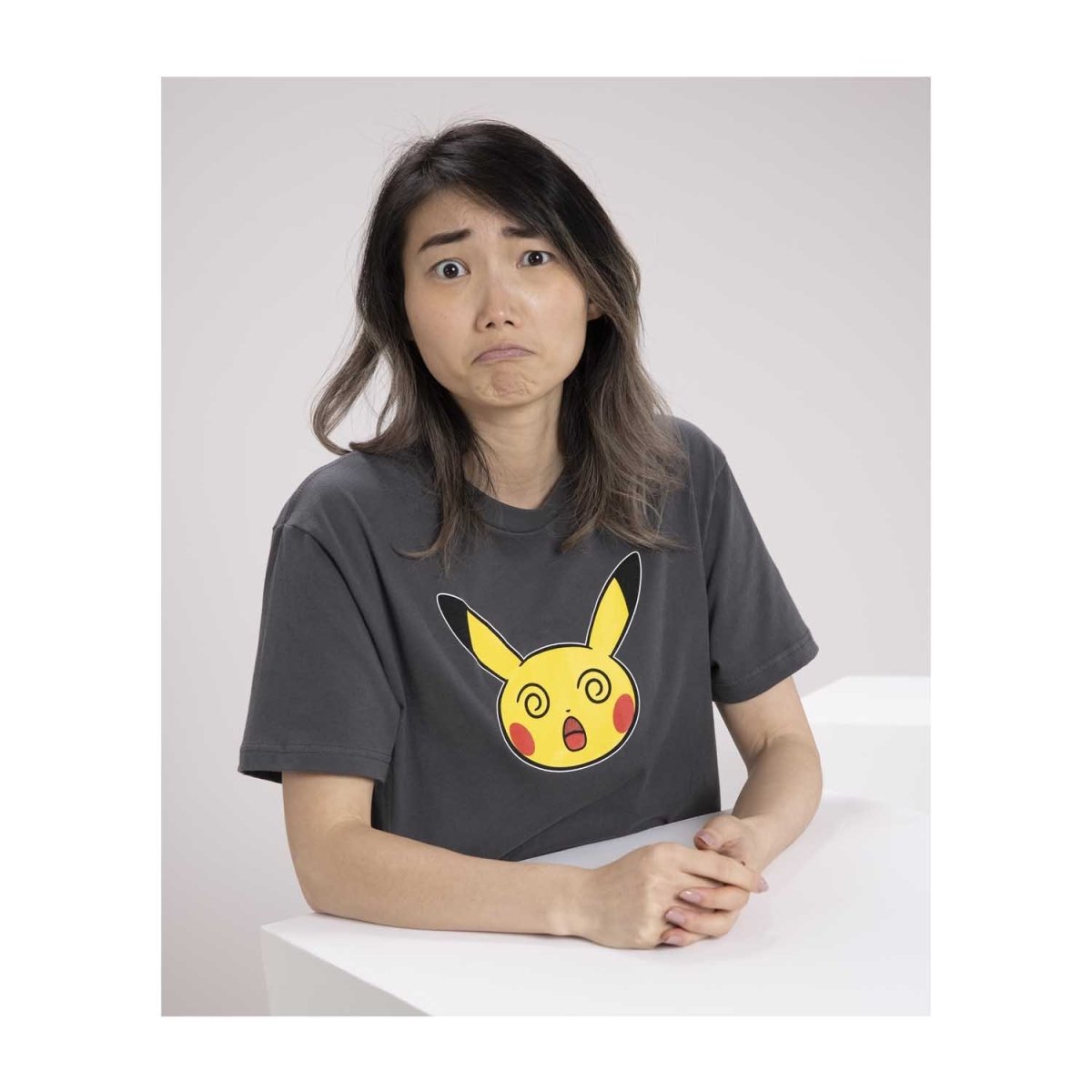 Pokémon Mood Collection: Pikachu Confused Fitted Crew Neck T-Shirt ...