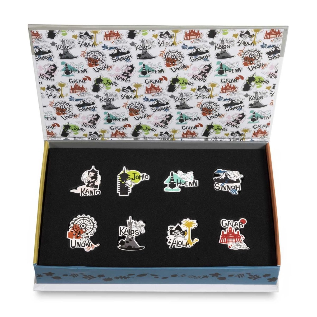 Pokémon Region Tour Pin Box Set (8-Pack) | Pokémon Center Official Site
