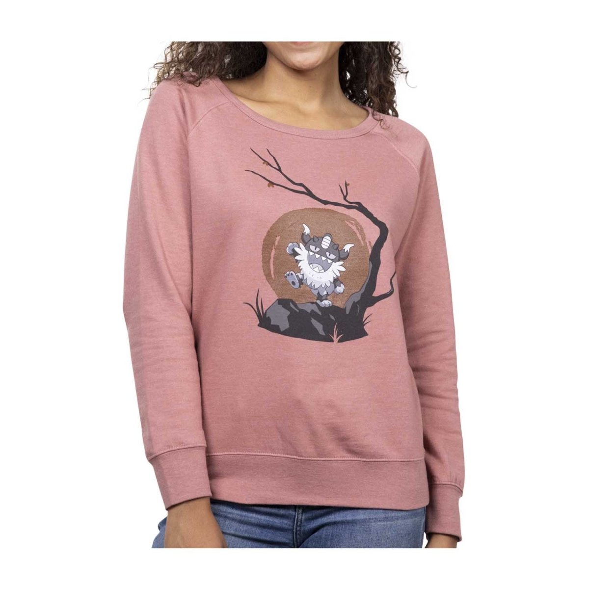 Pokémon Stories: Perrserker Moonrise Pink Capped Neck Sweatshirt ...