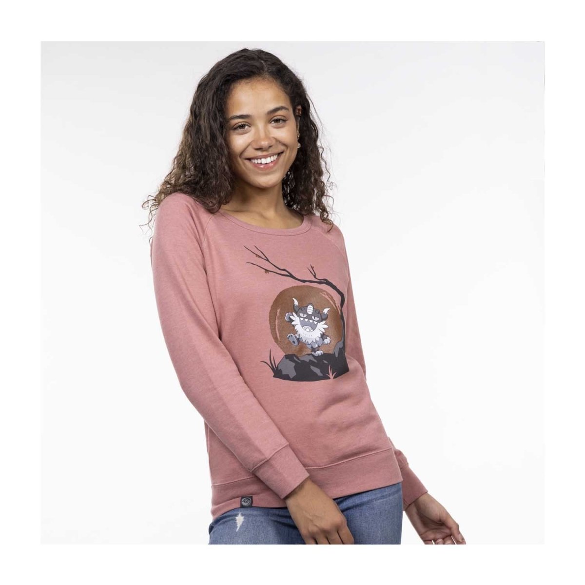 Pokémon Stories: Perrserker Moonrise Pink Capped Neck Sweatshirt ...