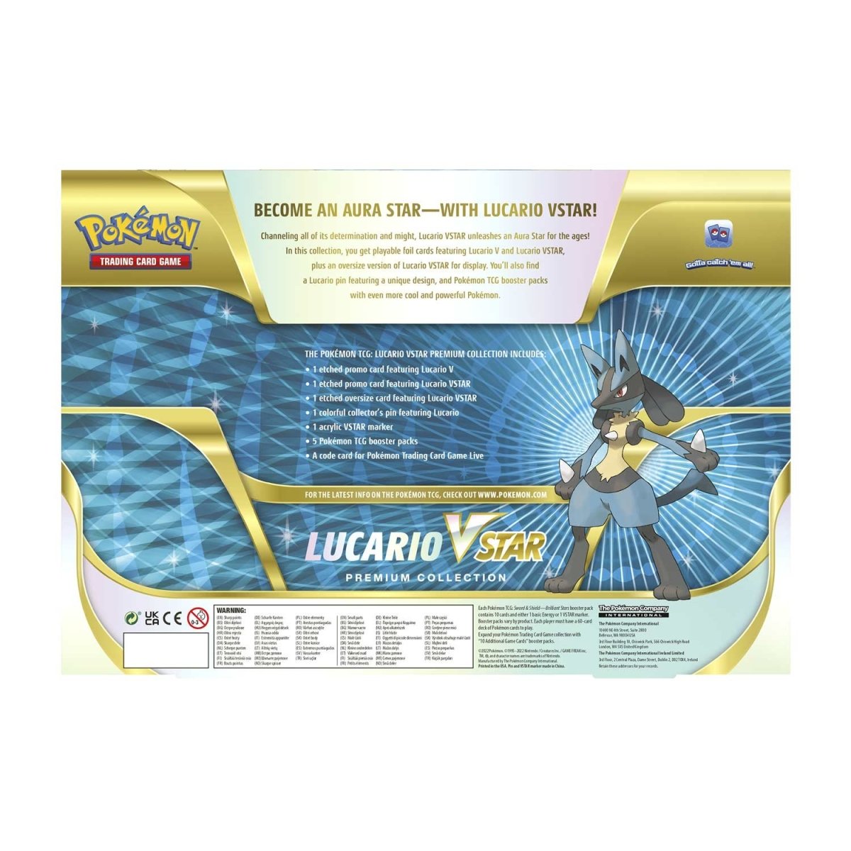 Pokémon TCG: Lucario VSTAR Premium Collection | Pokémon Center UK ...