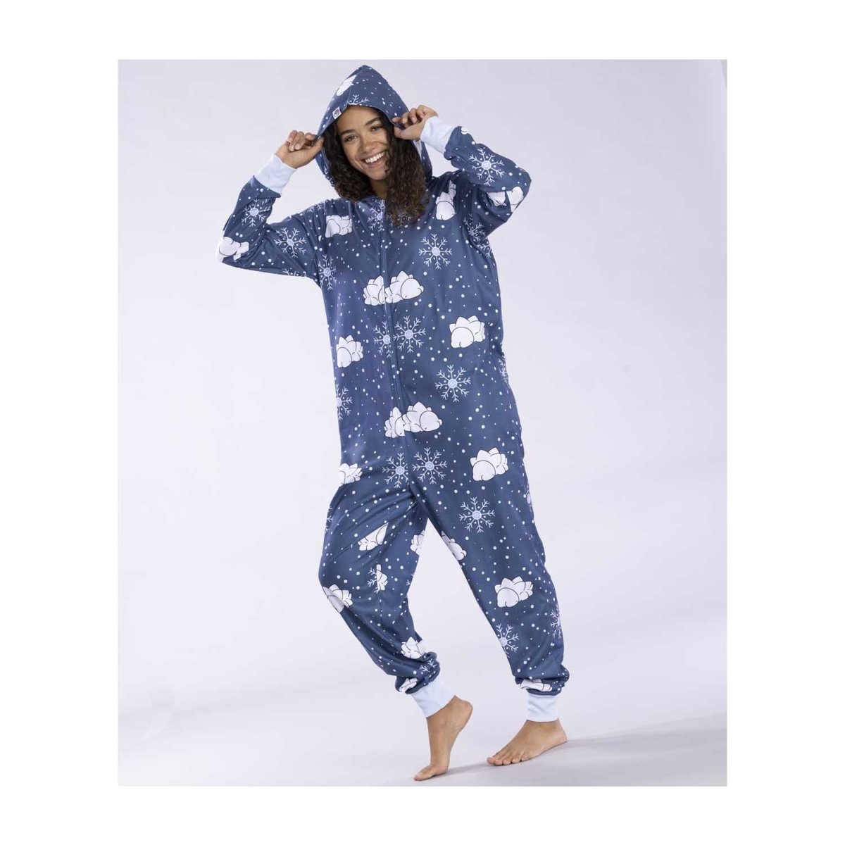 Snom Snowflake Hooded One-Piece Pajamas - Adult | Pokémon Center ...