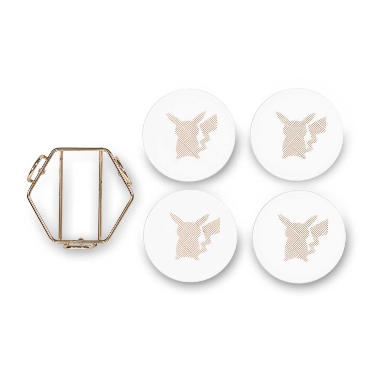 Pikachu White Coasters (4-Pack) | Pokémon Center Australia Official Site