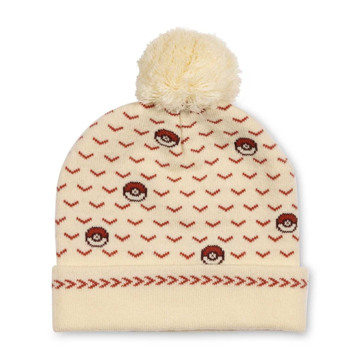 Poké Ball Festive Winter Knit Beanie (One Size-Adult) | Pokémon Center ...