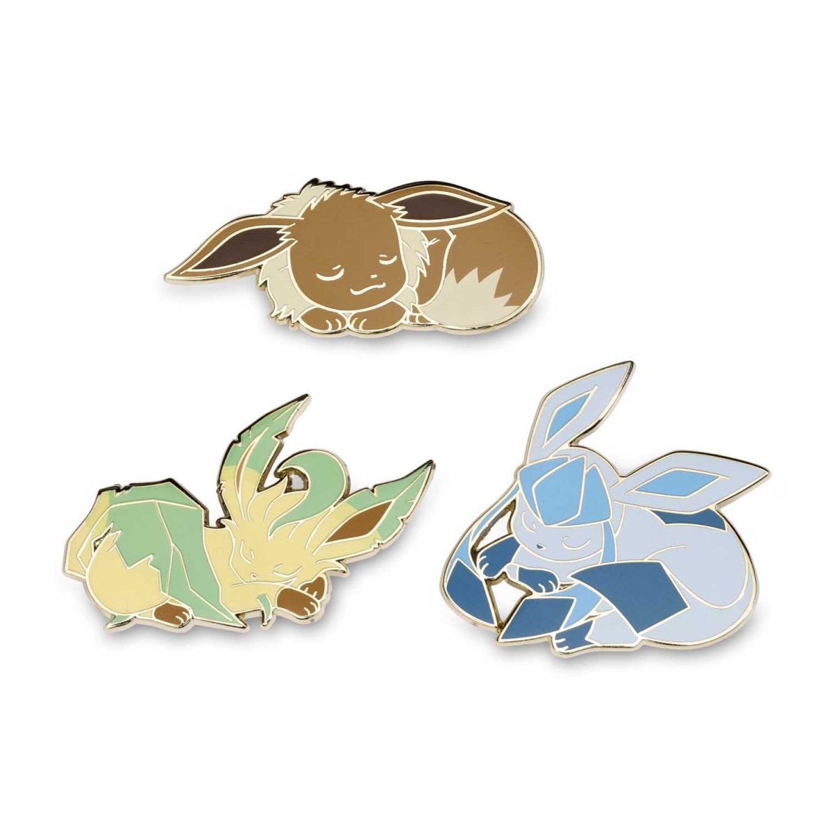 Eevee, Leafeon & Glaceon Pokémon Pins (3-Pack) | Pokémon Center ...
