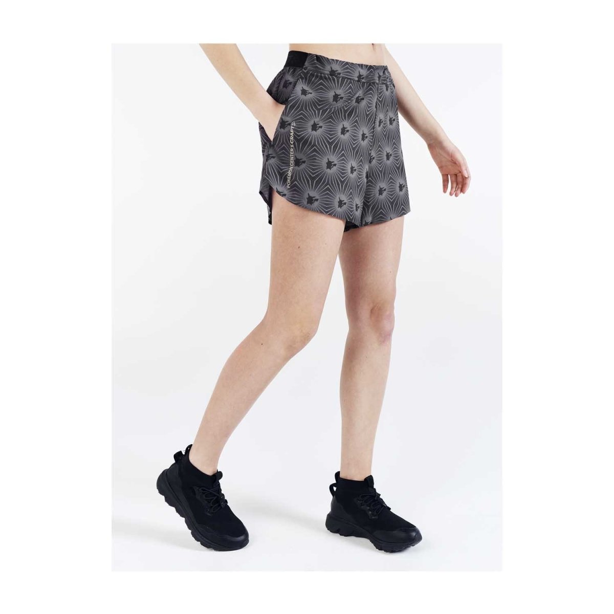 Pokémon Center × Craft: Pikachu Essence Black Stretch Shorts - Women ...