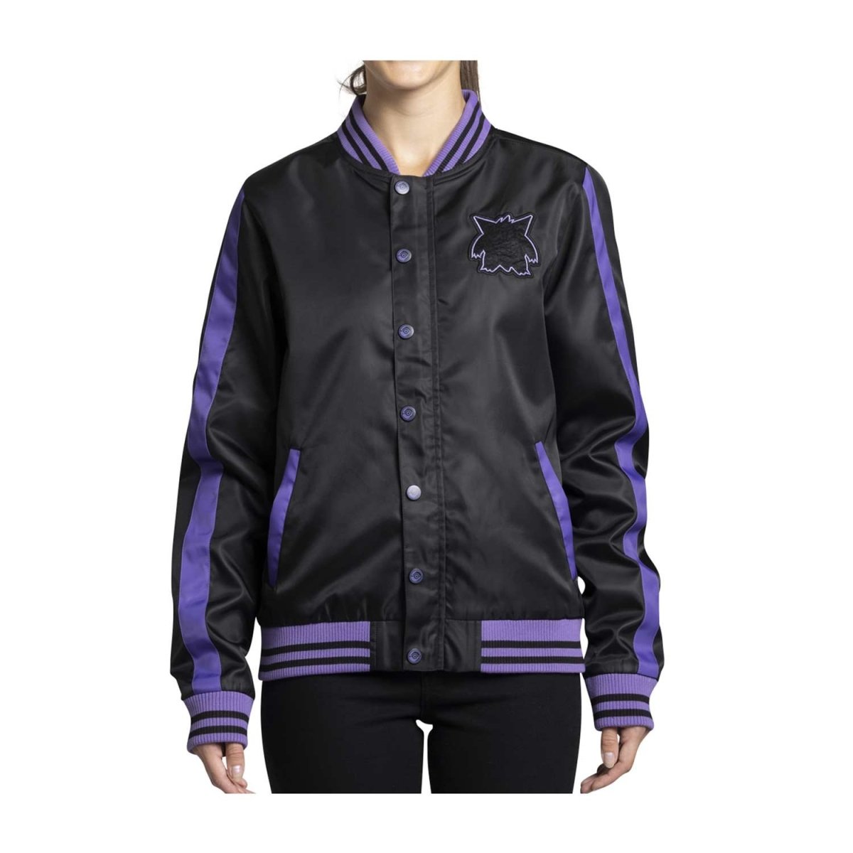 Gengar Pokémon Jackets Black Snap-Down Jacket - Adult | Pokémon Center ...