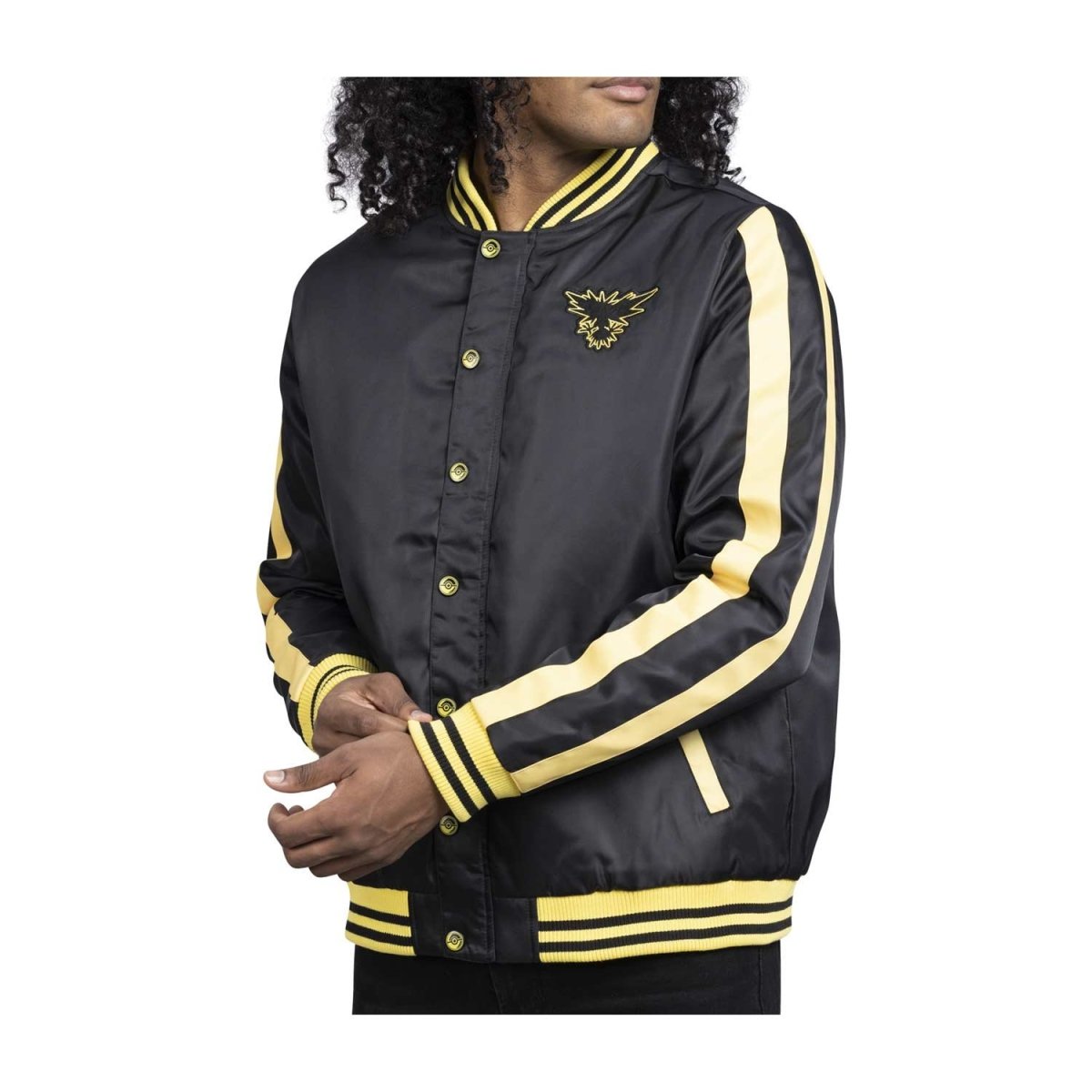 Zapdos Pokémon Jackets Black Insulated Snap-Down Jacket Zapdos Pokémon Jackets Black Insulated Snap-Down Jacket