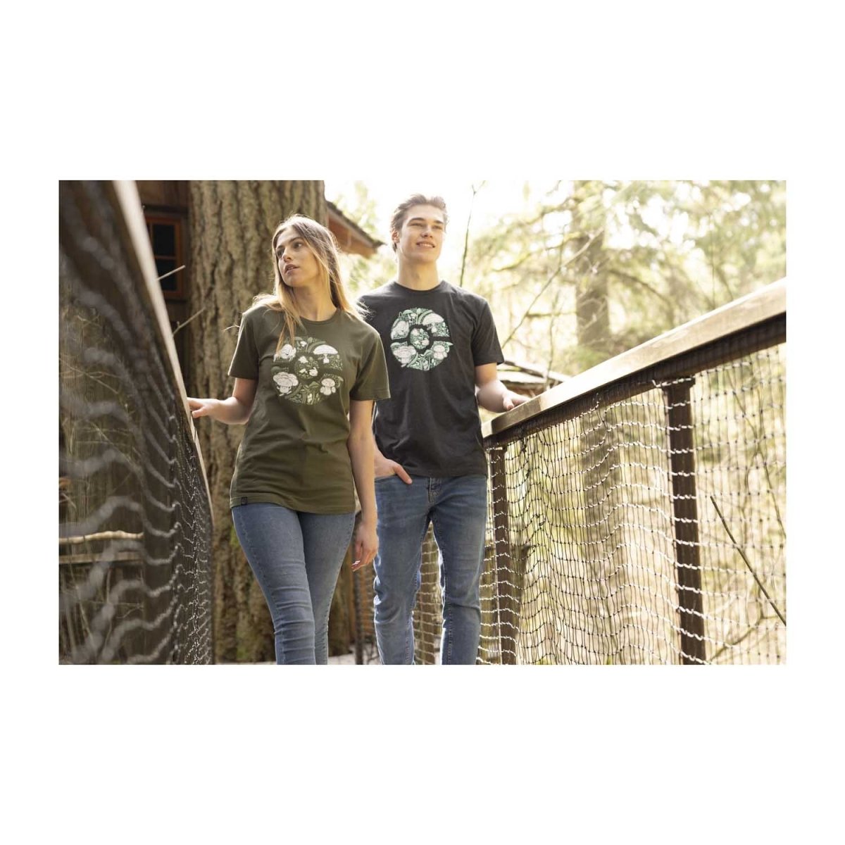 Pikachu & Friends Pokémon Nature: Spring Green Relaxed Fit Crew Neck T ...