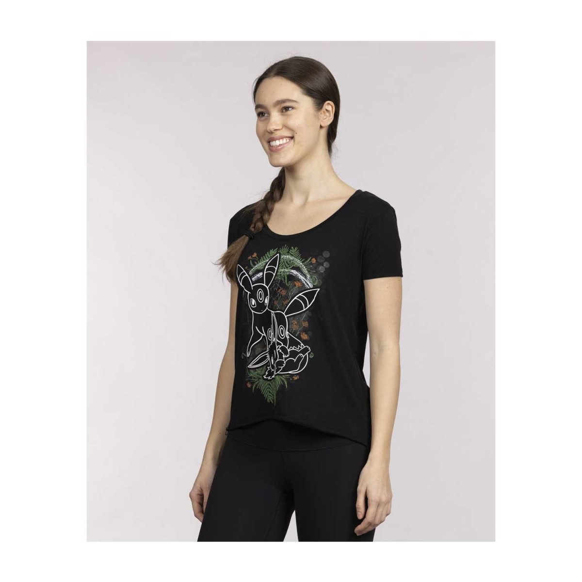 Eevee & Umbreon Pokémon Nature: Spring Black Scoop Neck Festival T ...