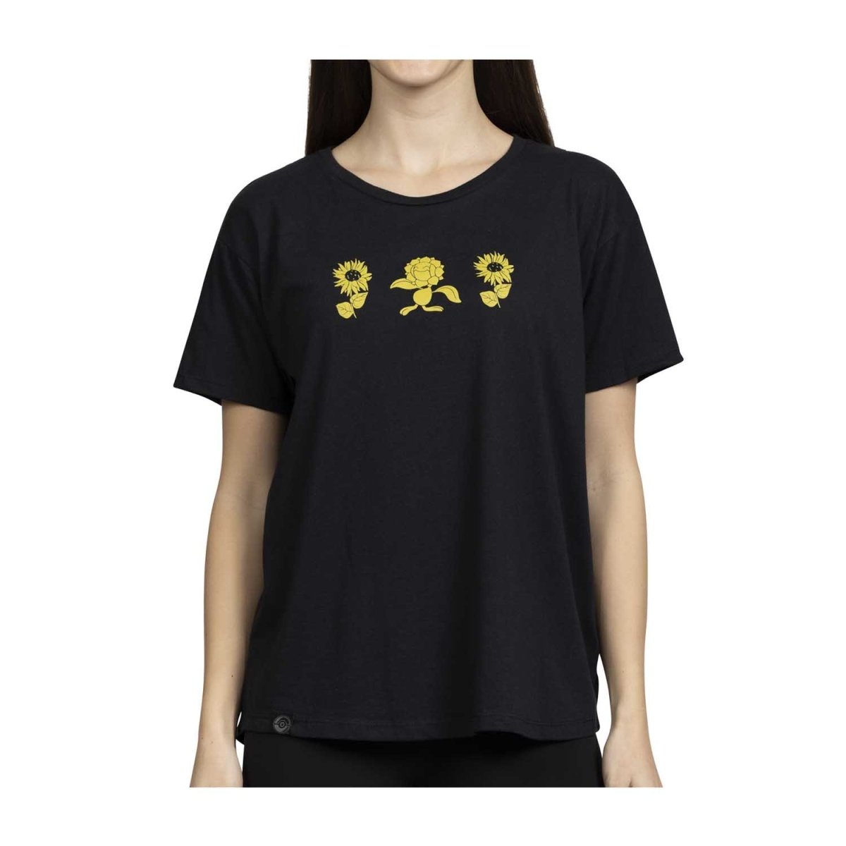Pikachu & Sunflora Pokémon Nature: Spring Black Crew Neck T-Shirt ...