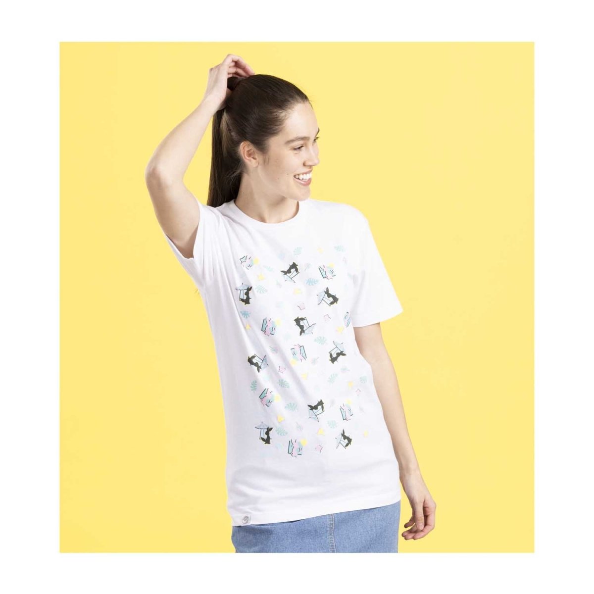 Espeon & Umbreon Summer Fun White Relaxed Fit Crew Neck T-Shirt - Adult ...