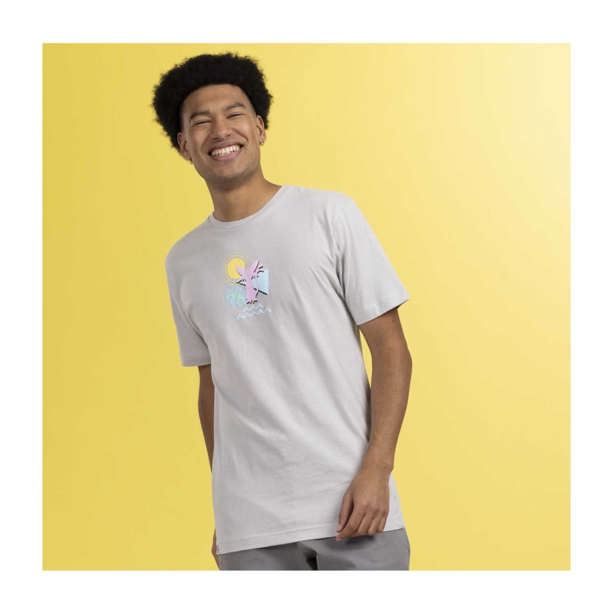 Espeon & Umbreon Summer Fun Gray Relaxed Fit Crew Neck T-Shirt - Adult ...
