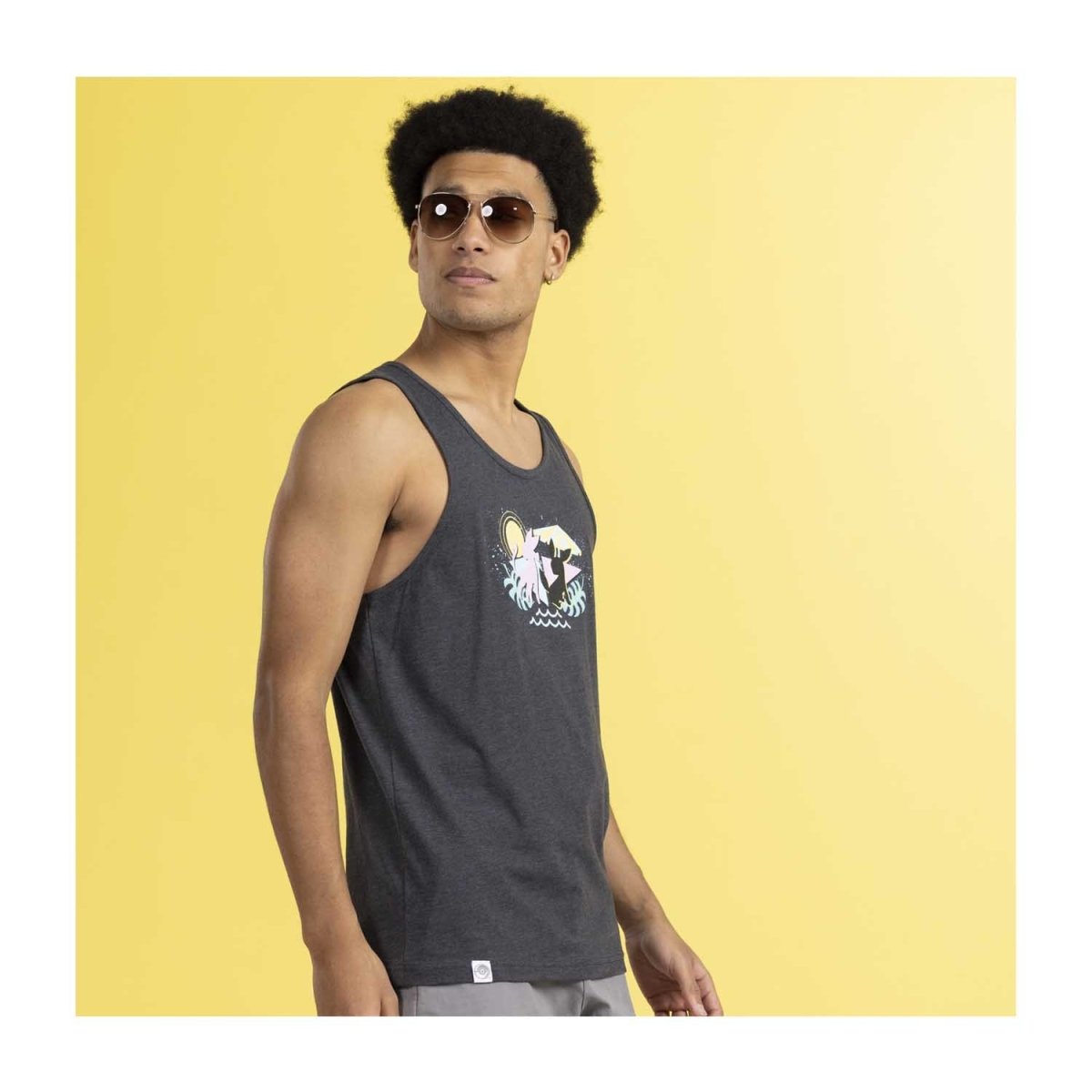 Espeon & Umbreon Summer Fun Charcoal Fitted Tank Top - Men | Pokémon ...