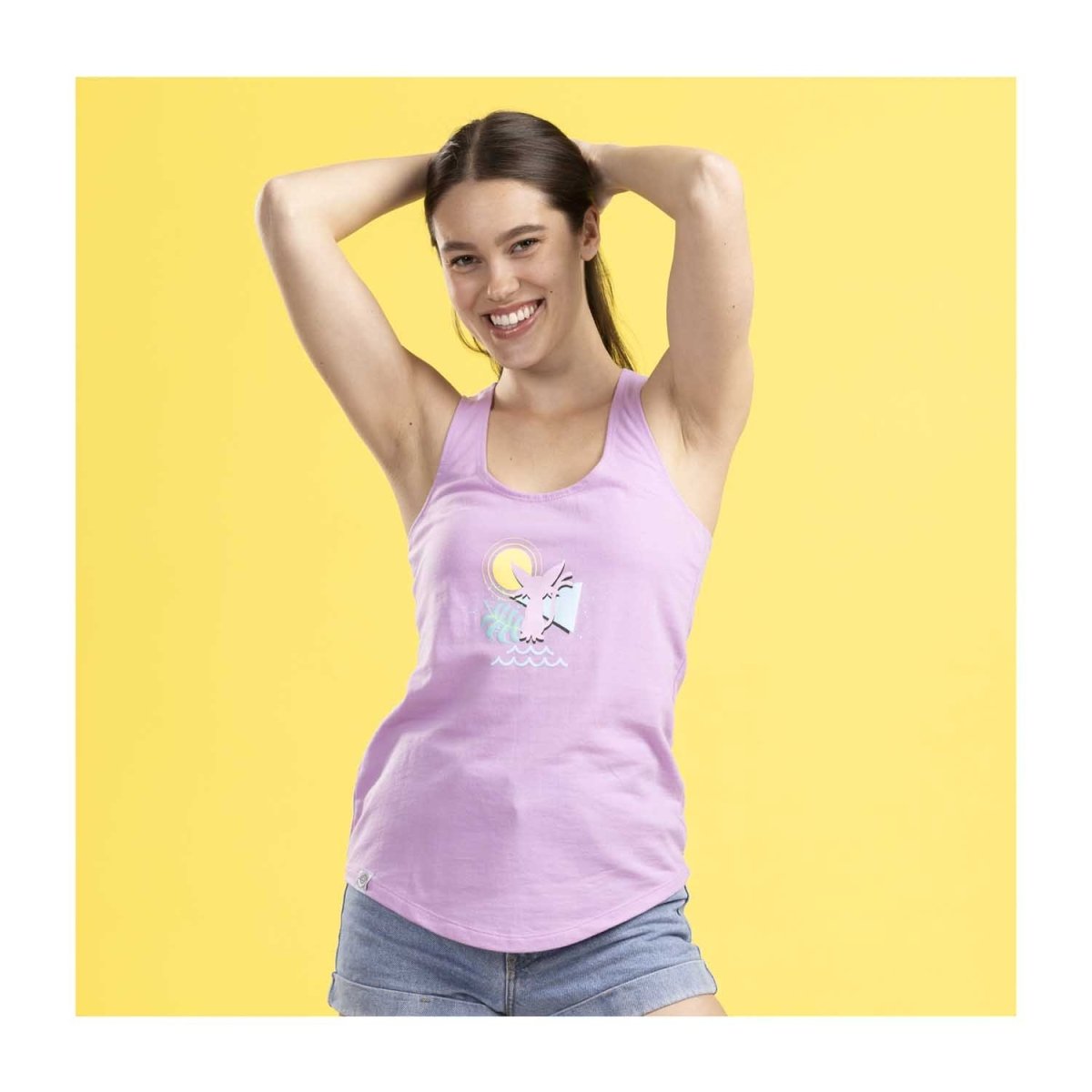 Espeon & Umbreon Summer Fun Purple Fitted Racerback Tank Top - Women ...