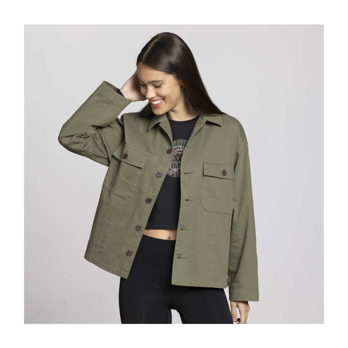 Pikachu, Shiinotic & Friends Pokémon Nature: Fall Green Utility Jacket ...