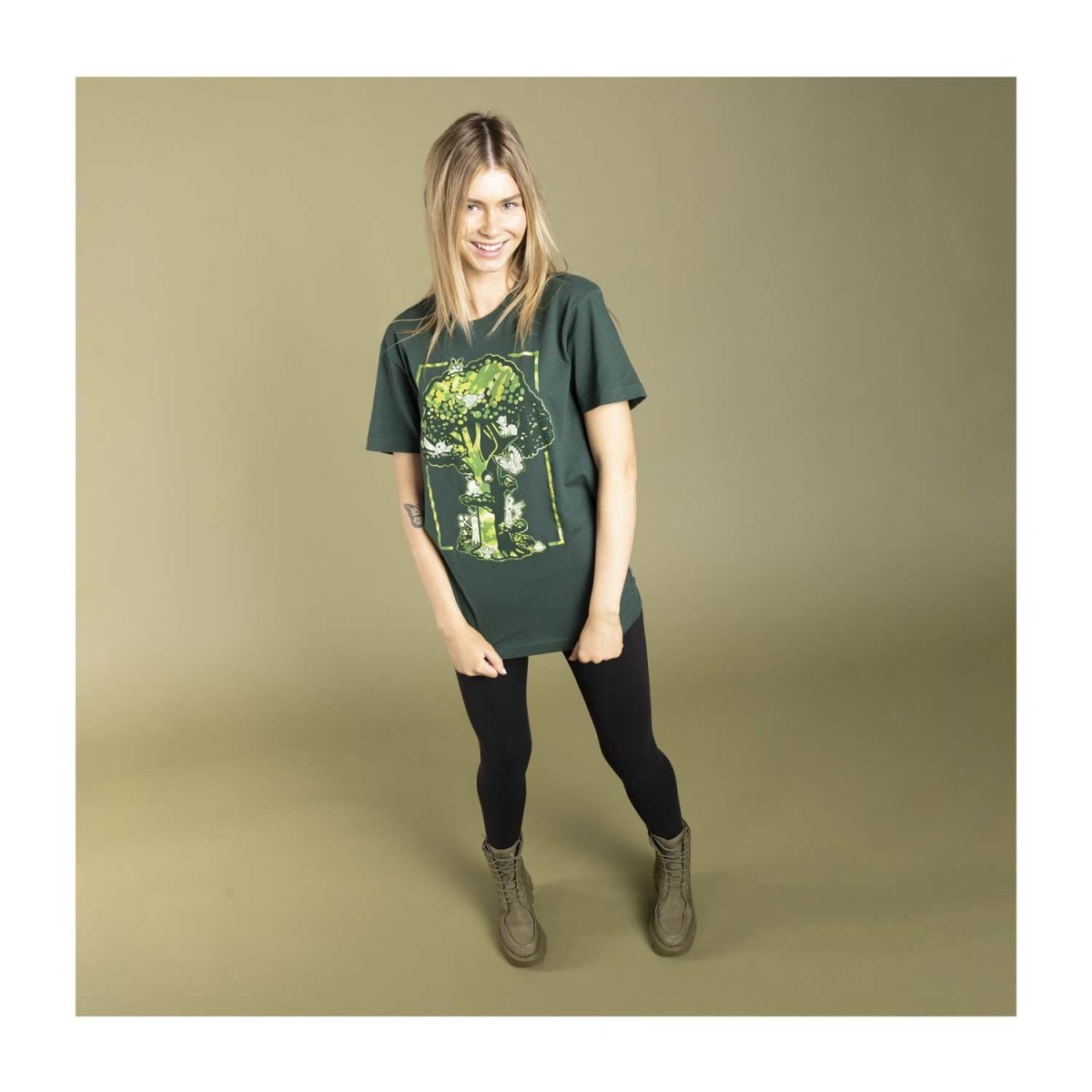 Treehouse Friends Pokémon Nature: Fall Green Relaxed Fit Crew Neck T ...