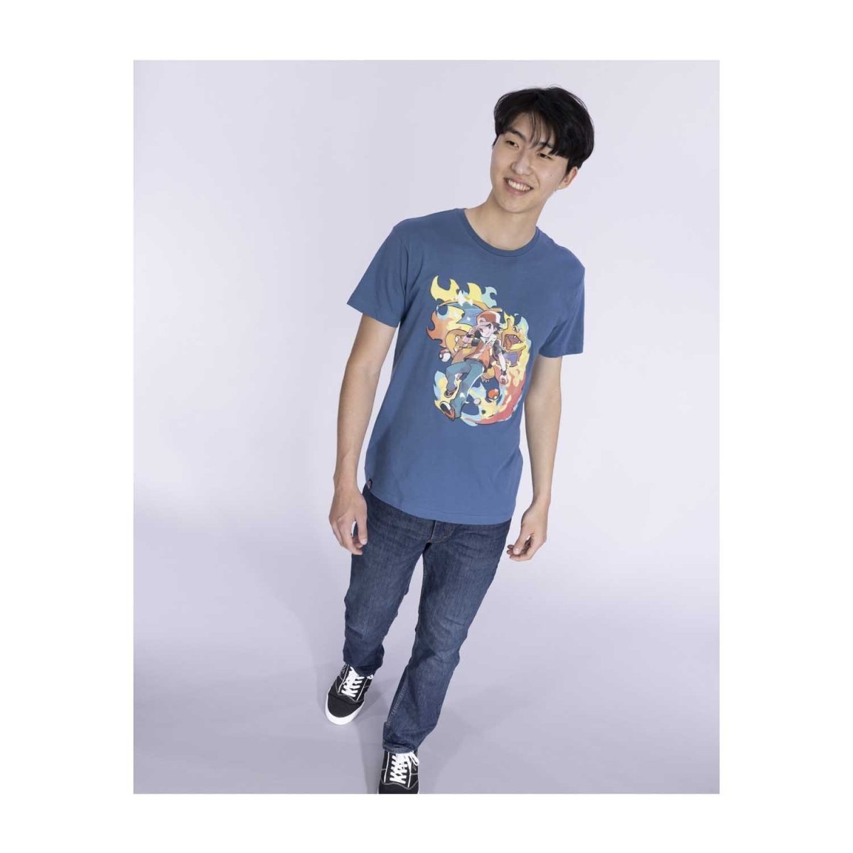 Red Pokémon Trainers Indigo Relaxed Fit Crew Neck T-Shirt - Adult ...