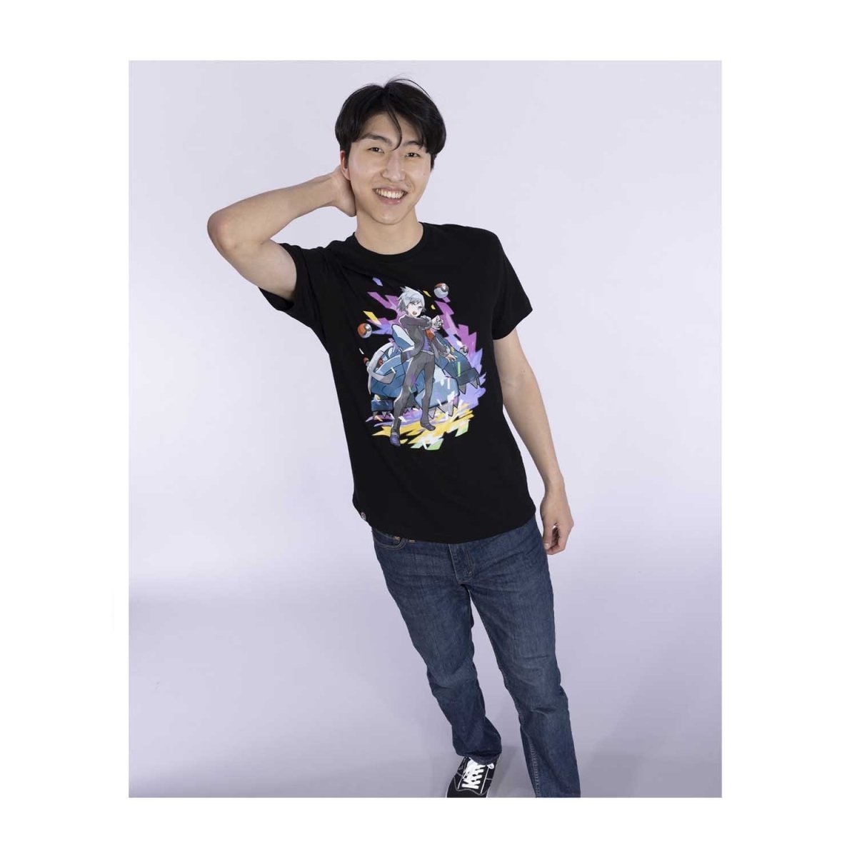 Steven Stone Pokémon Trainers Black Relaxed Fit Crew Neck T-Shirt ...