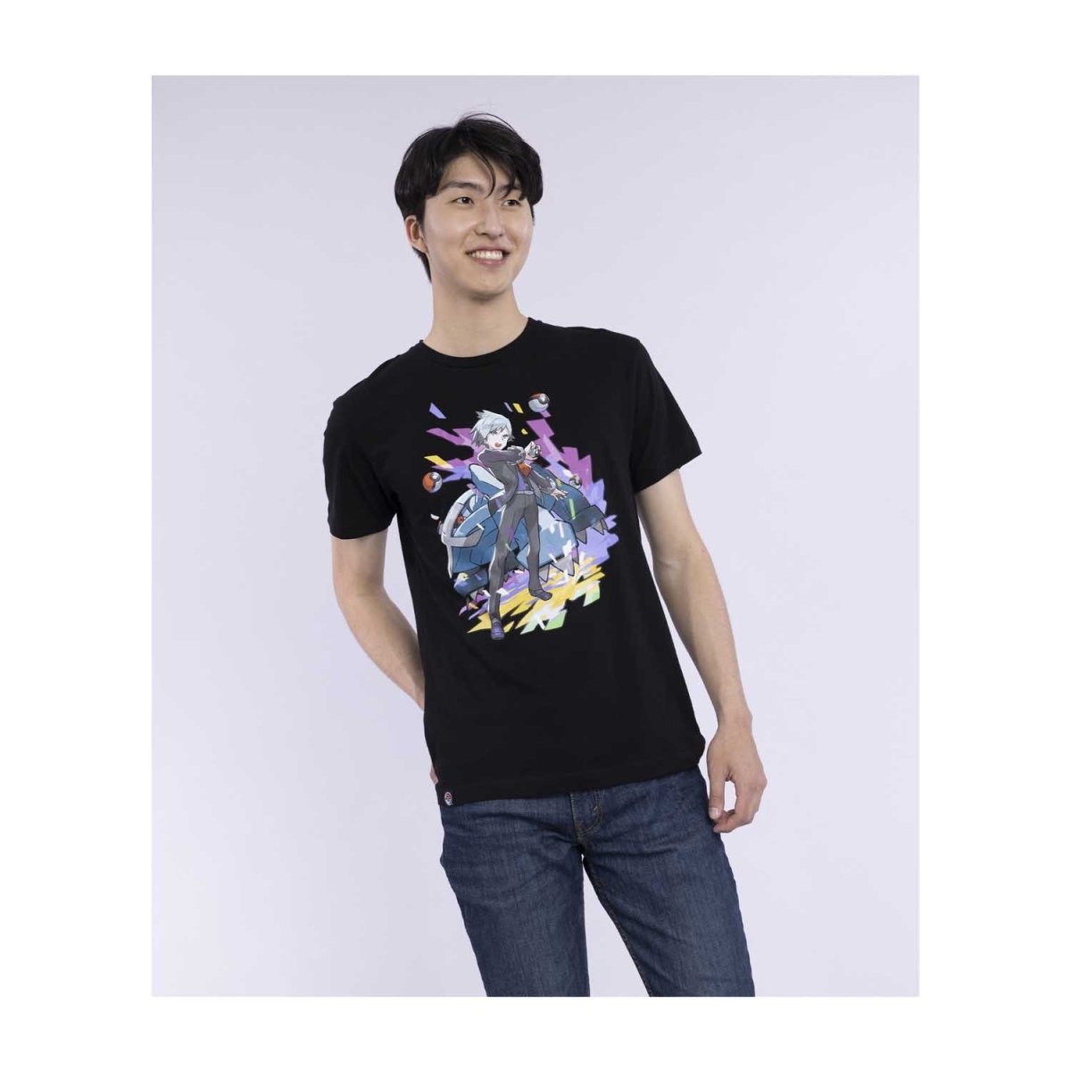 Steven Stone Pokémon Trainers Black Relaxed Fit Crew Neck T-Shirt ...